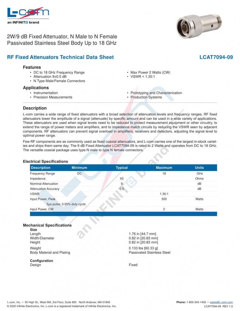 LCAT7094-09 datasheet page 1