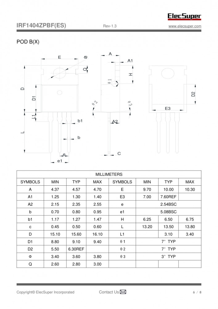 IRF1404ZPBF(ES) datasheet page 6