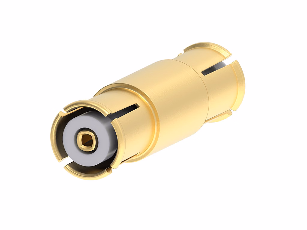 SMP-MAX Jack-to-SMP-MAX Jack Adapter, 13.80mm Length, Gold (Au) Plated, Tray, 50 Ohms for sale
