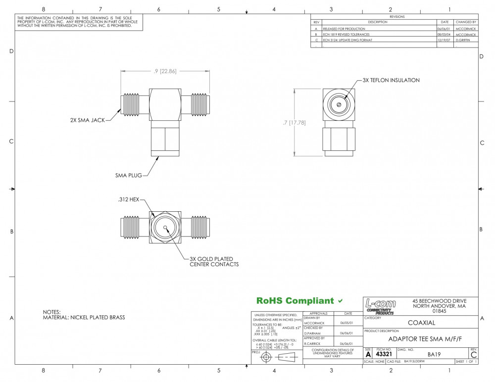 L-com BA19 technical document preview