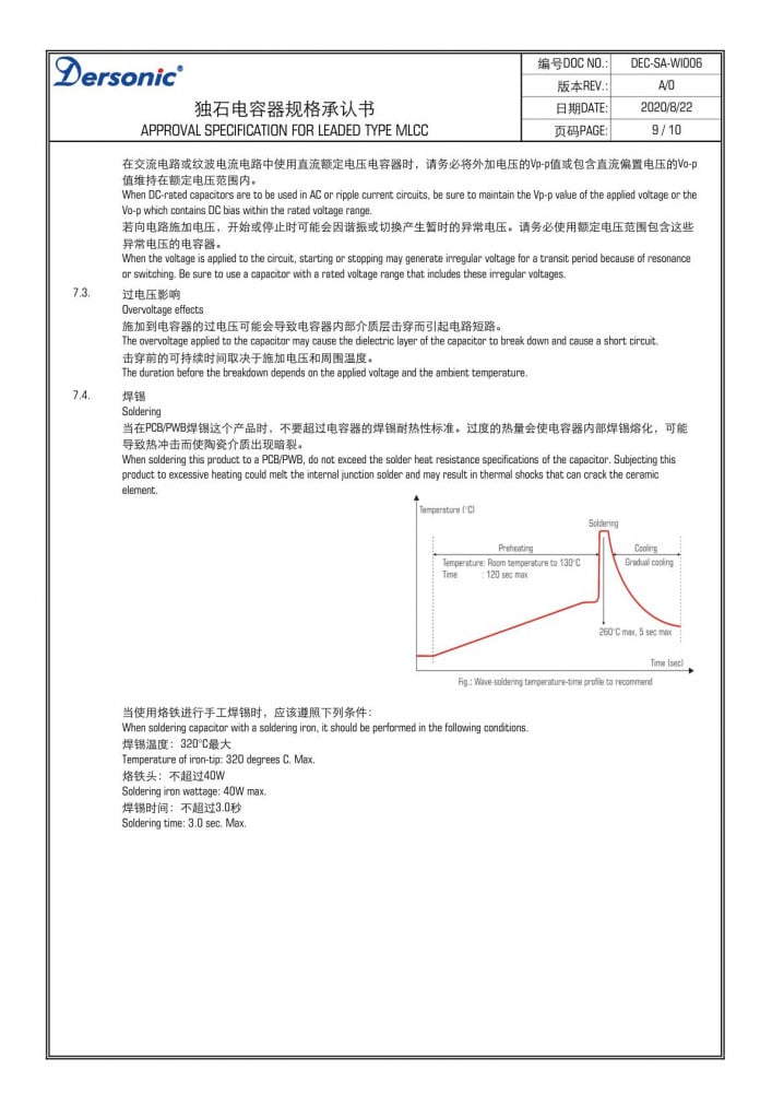 Dersonic approval specification page 10
