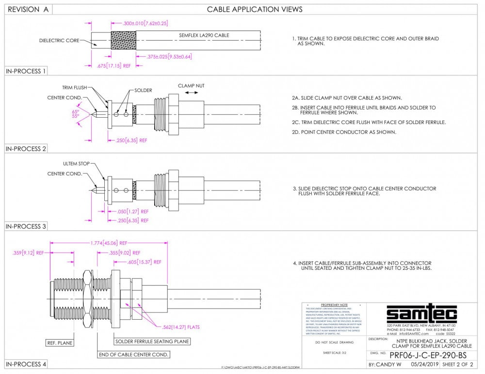 Samtec PRF06-J-C-EP-290-BS drawing page 2