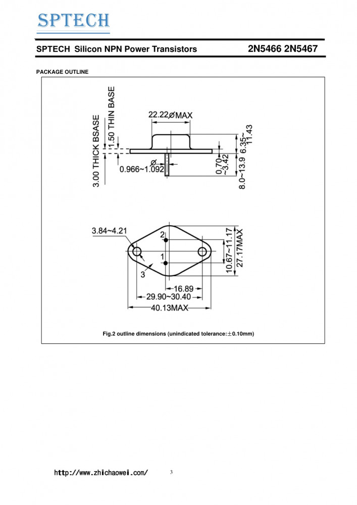 2N5466 SPTECH datasheet page 3