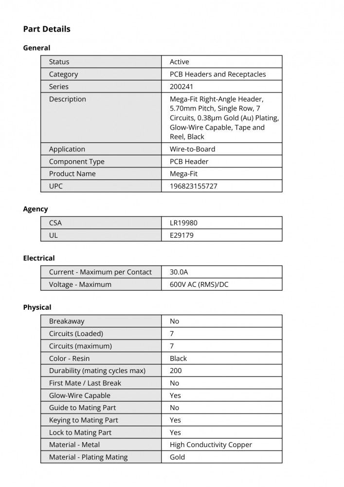 MOLEX 2002411927 technical document page 2