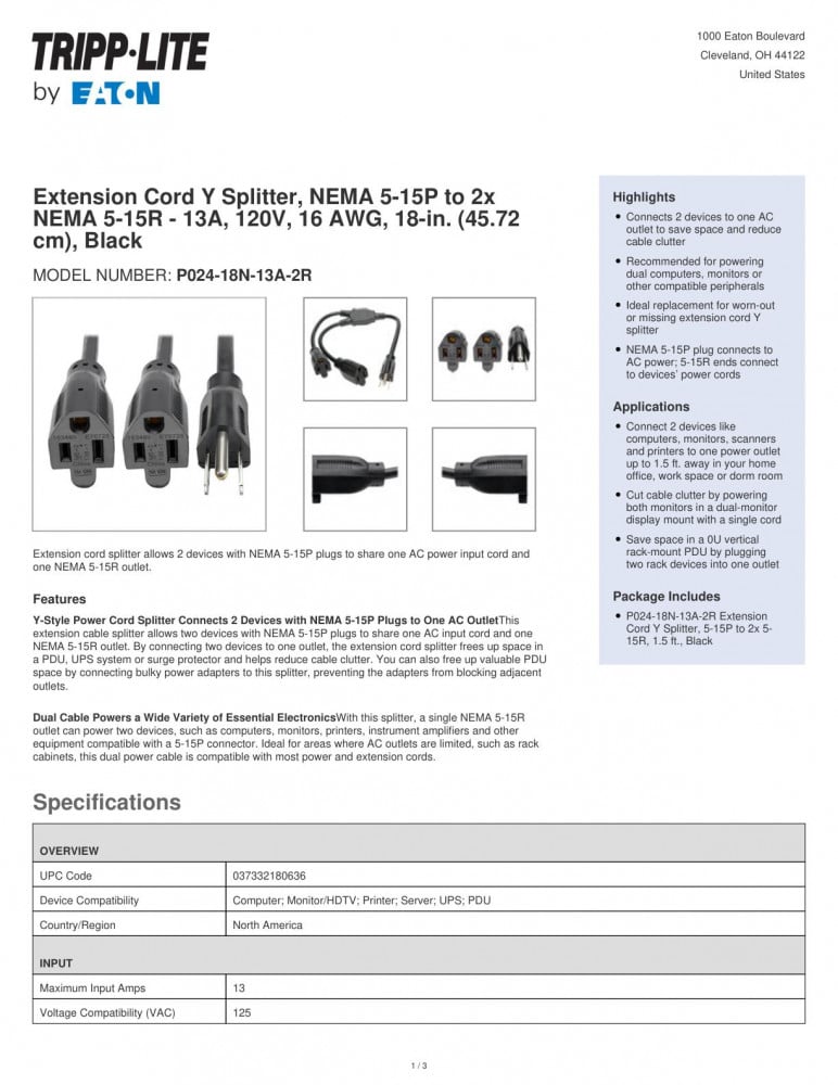 P024-18N-13A-2R technical document page 1