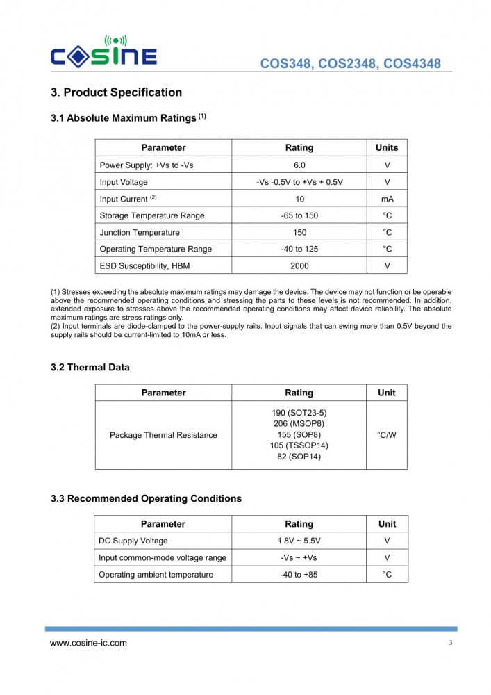 COS4348TR datasheet page 3