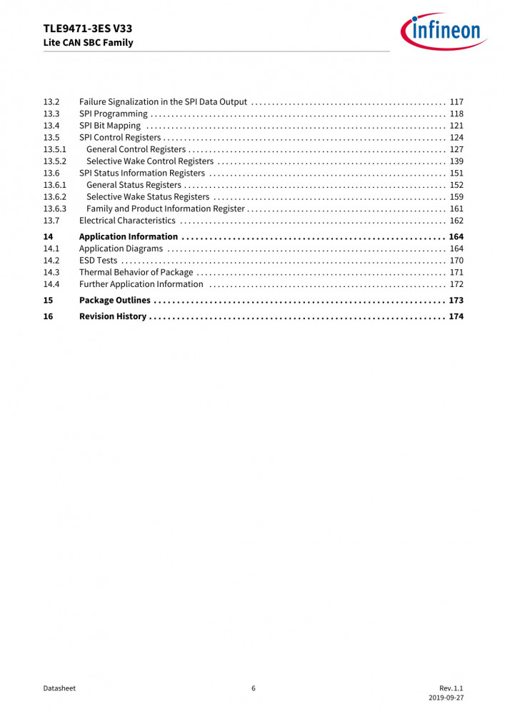 TLE94713ESV33XUMA1 datasheet page 6