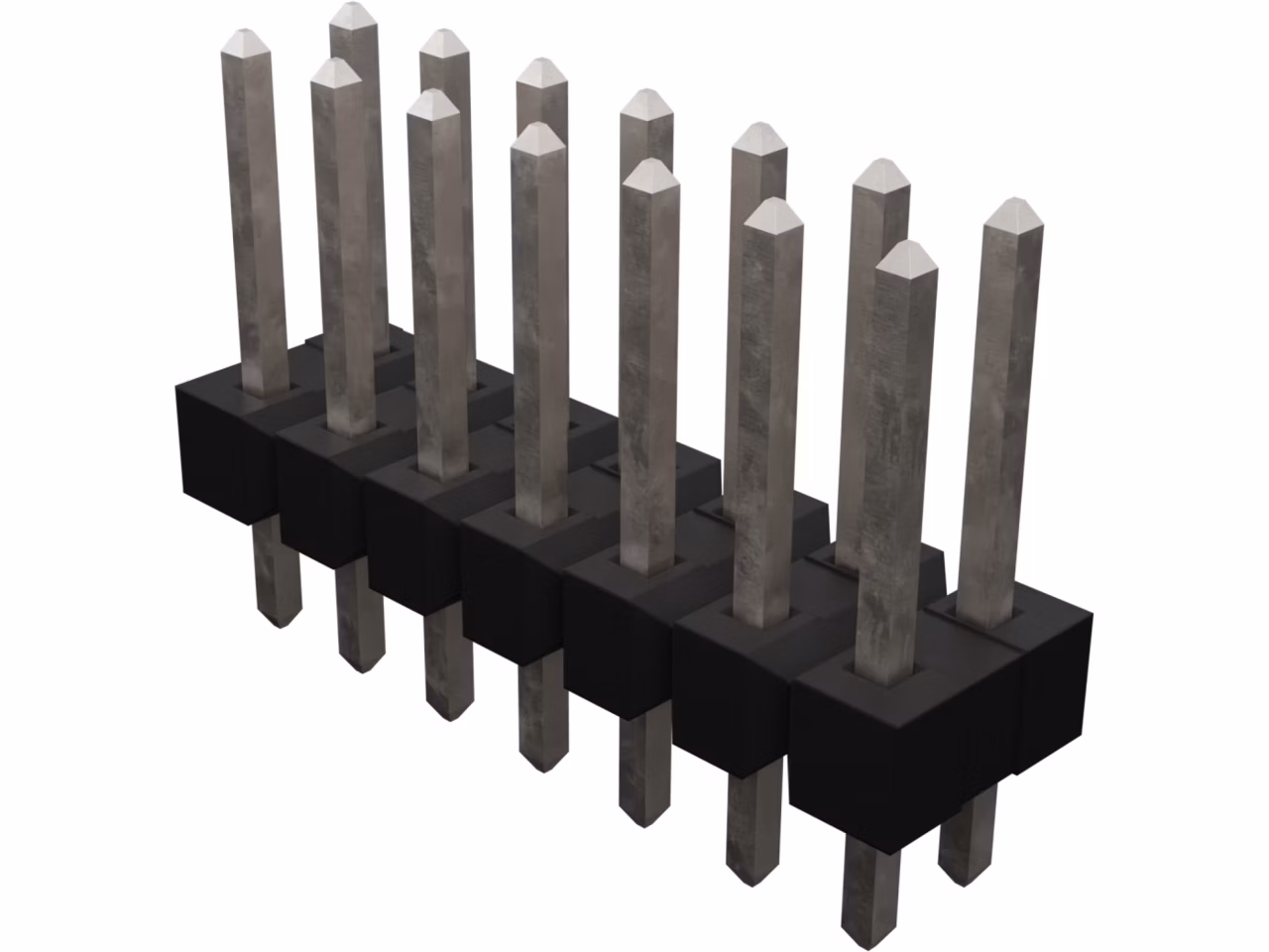 C-Grid Header, 2.54mm Pitch, Through Hole, Dual Row, Vertical, 14 Circuits, 2.54µm Tin (Sn) Plating, Tray Packaging, Lead-Free for sale