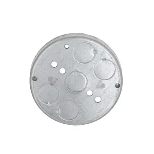 4 in. Round Ceiling Pan, Drawn, 1/2 in. Deep, Five 1/2 in. KO for sale