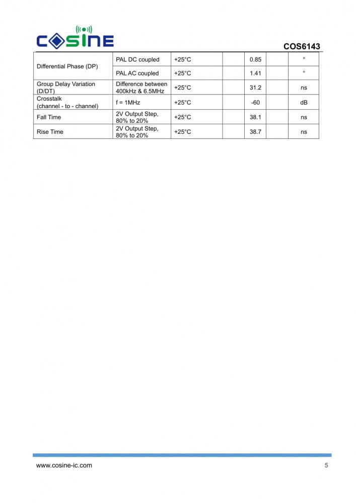 COS6143SR datasheet page 5