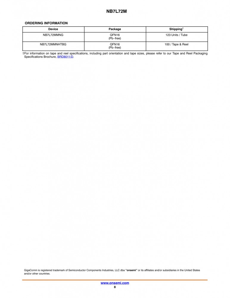 NB7L72M datasheet page 8