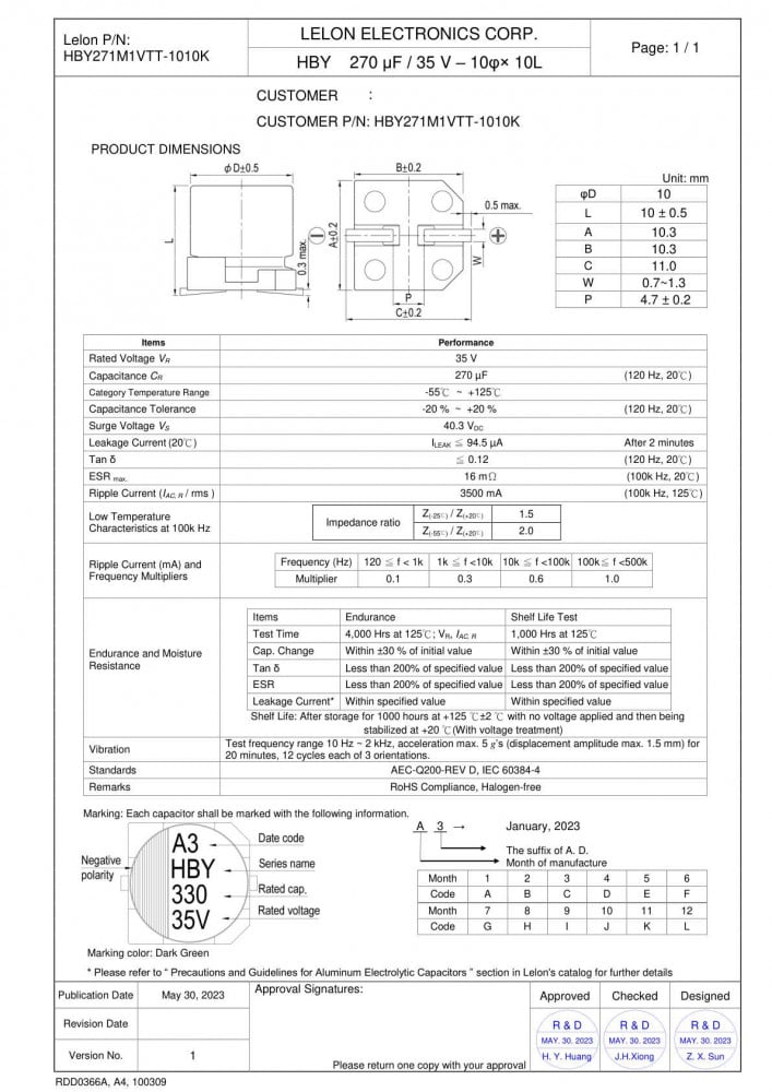 HBY271M1VTT-1010K specification page 3