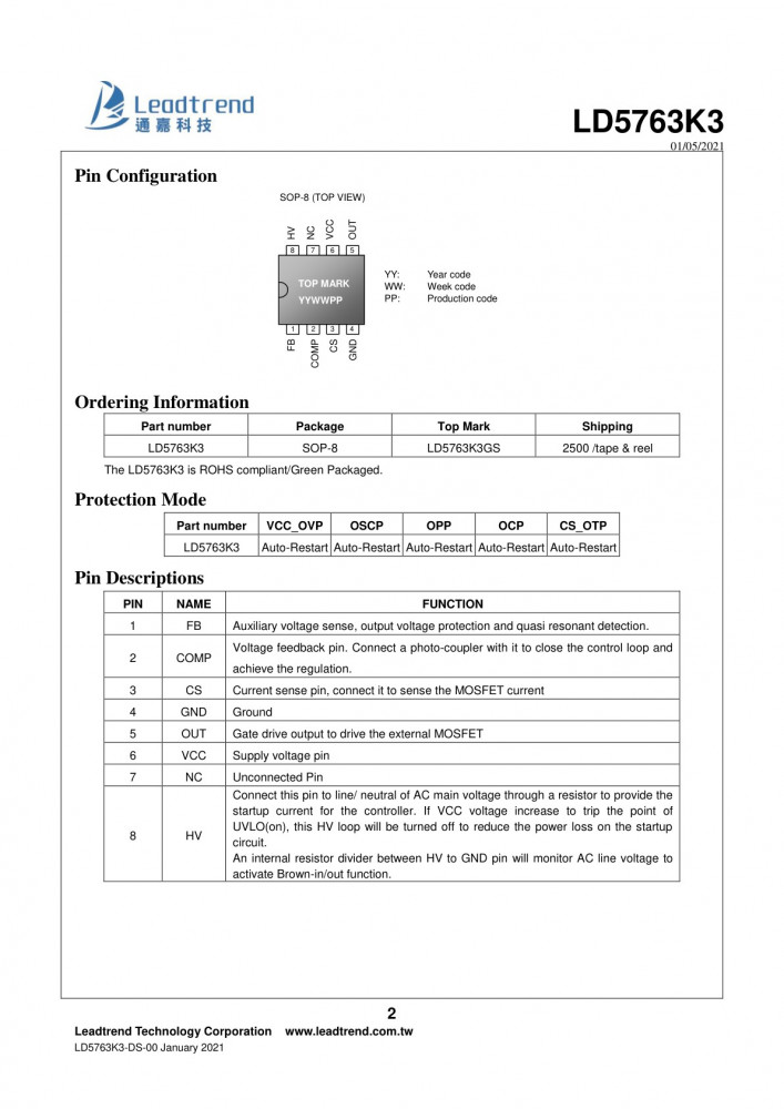 LD5763K3 datasheet page 2