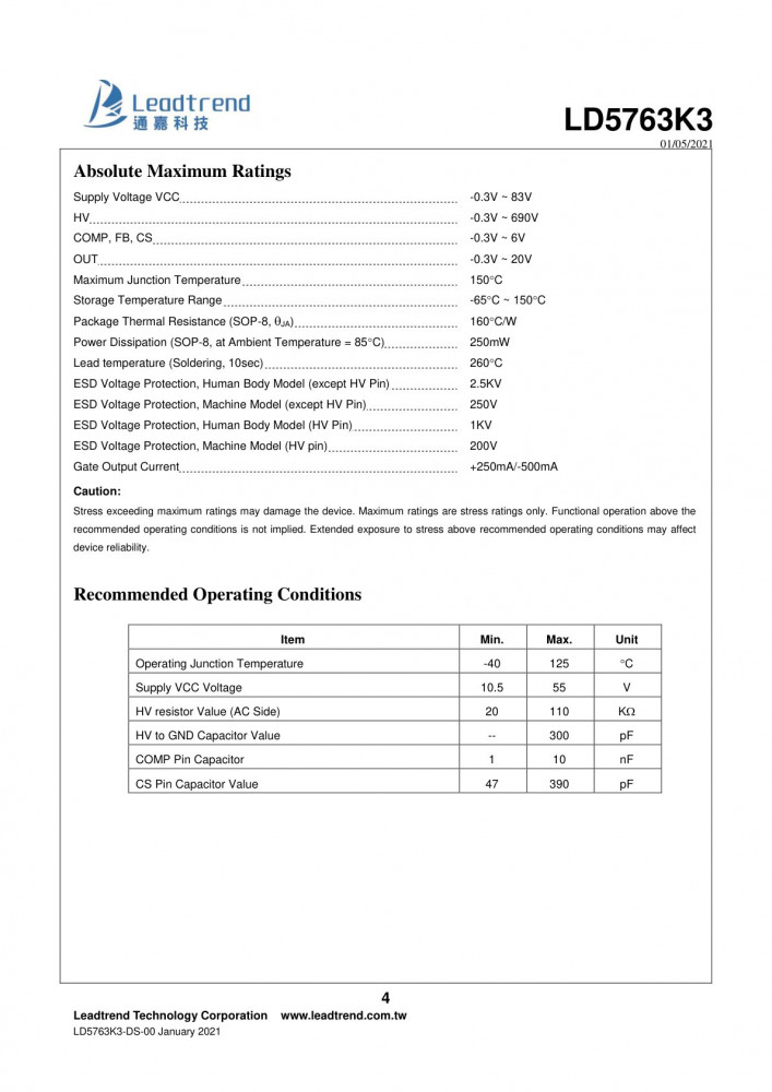LD5763K3 datasheet page 4