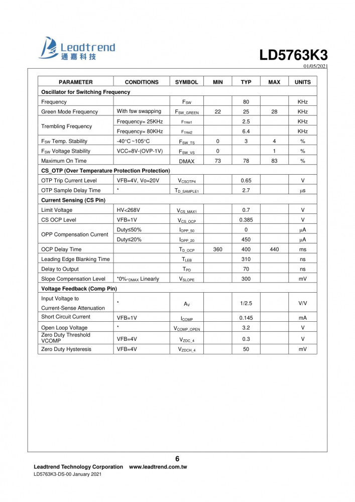 LD5763K3 datasheet page 6
