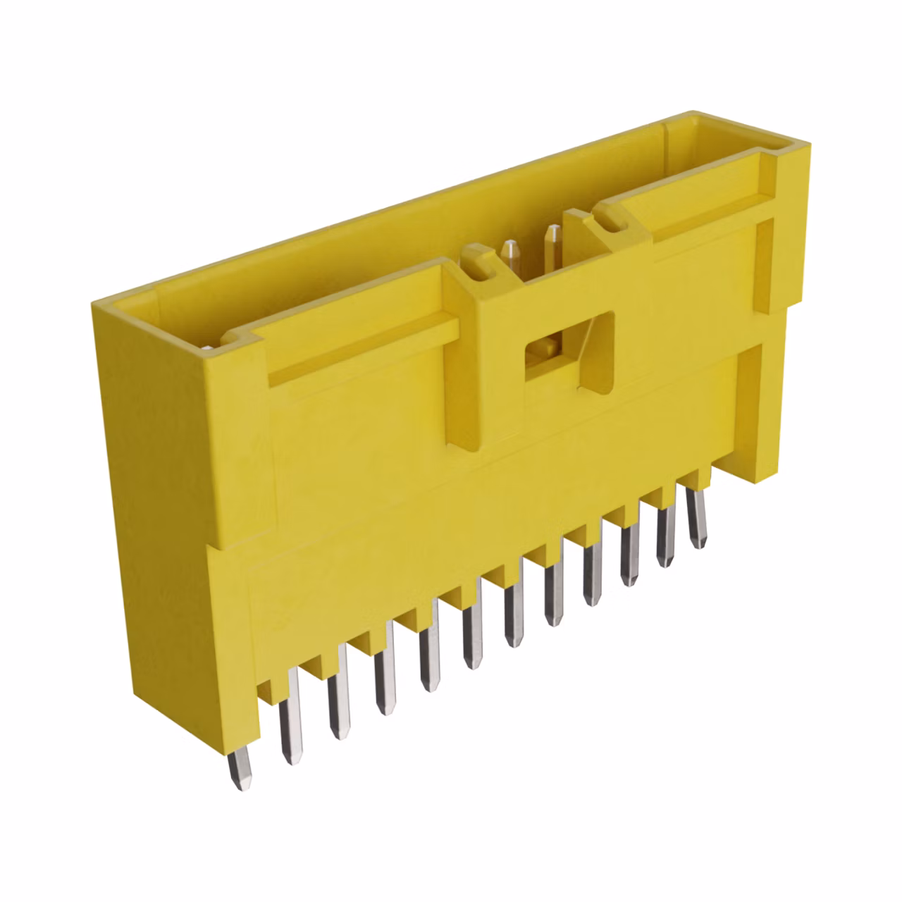 2.50mm Pitch, Mini-Lock PCB Header, Single Row, Vertical, Through Hole, Matte Tin Plating, Positive Lock, 13 Circuits, with Potting Capability, Tray, 3.50mm PC Tail Length, Black