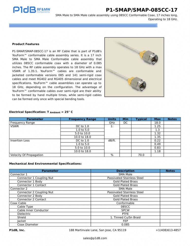 P1-SMAP/SMAP-085CC-17 product document image, page 1