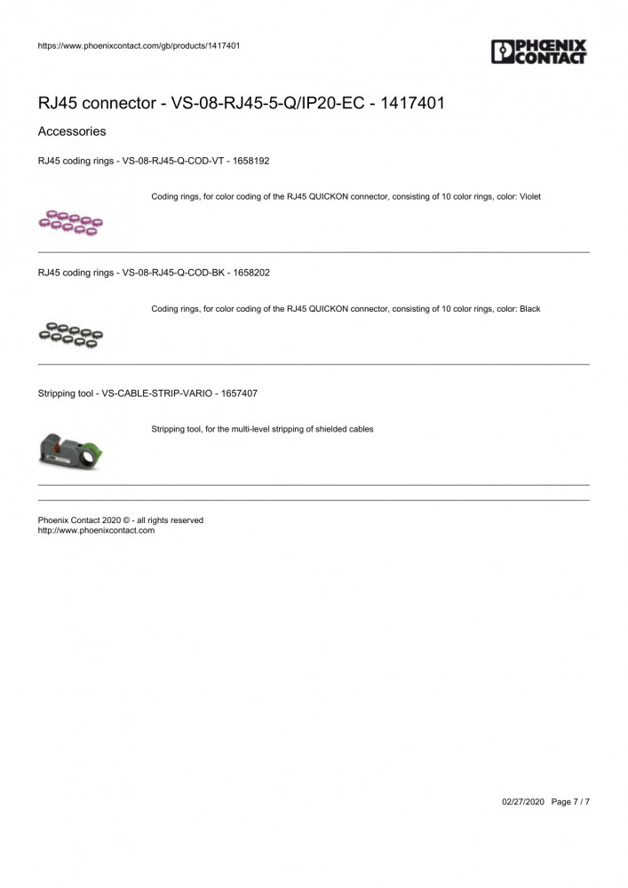 Phoenix Contact 1417401 technical document page 7