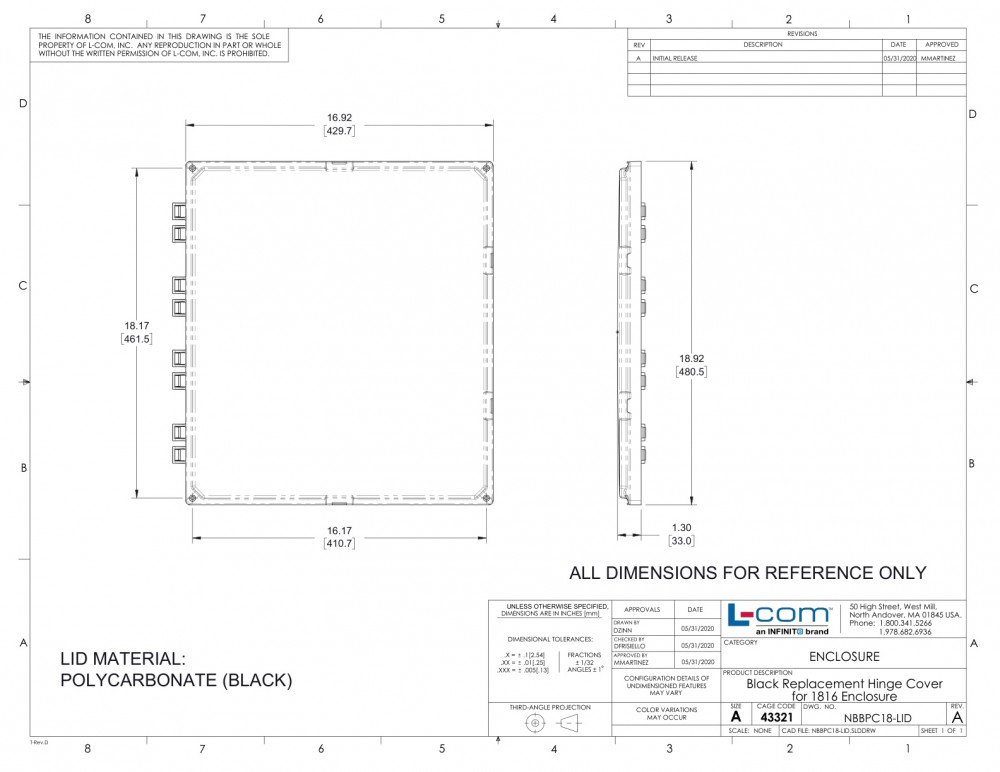 L-com NBBPC18-LID technical document page