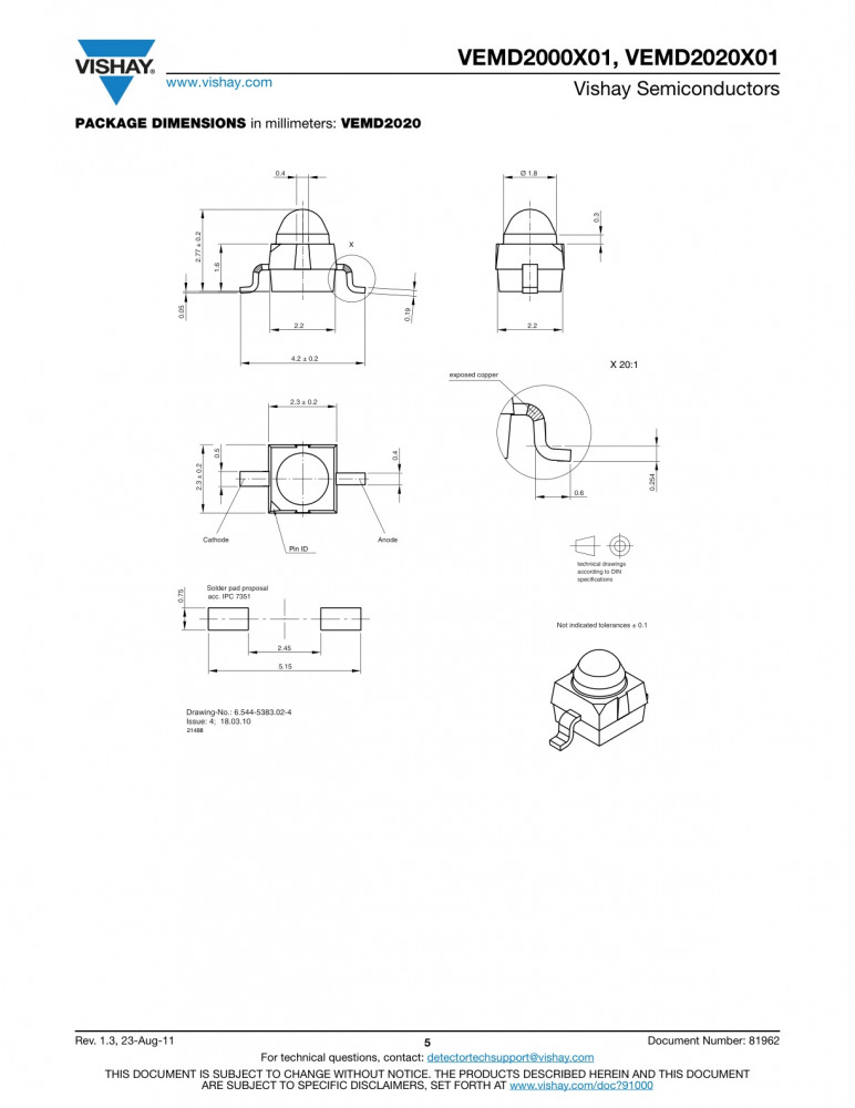 VEMD2020X01 datasheet page 5