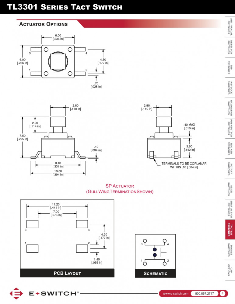 TL3301 series technical document page 4