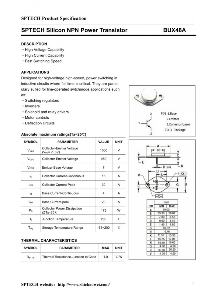 BUX48A official document page 1