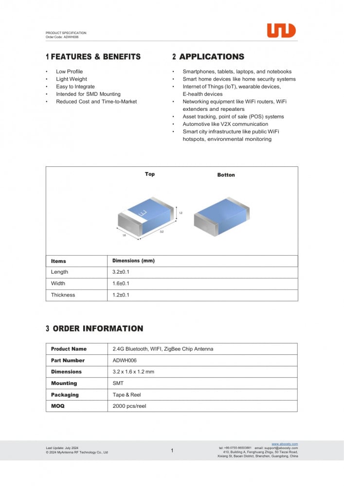 ADWH006 datasheet page 3