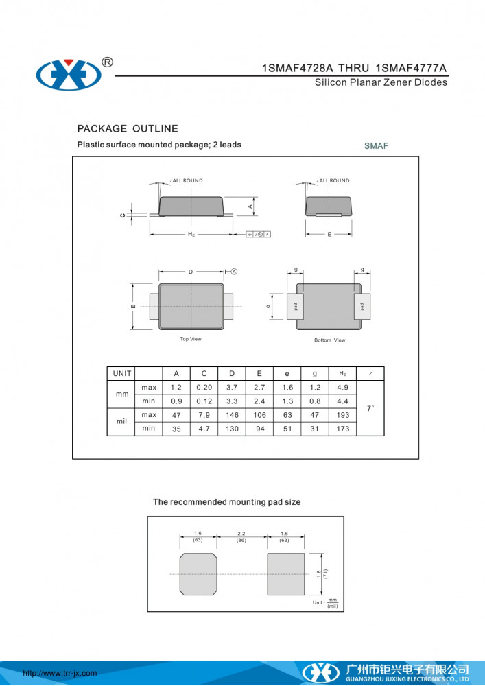 1SMAF4733A datasheet page 3
