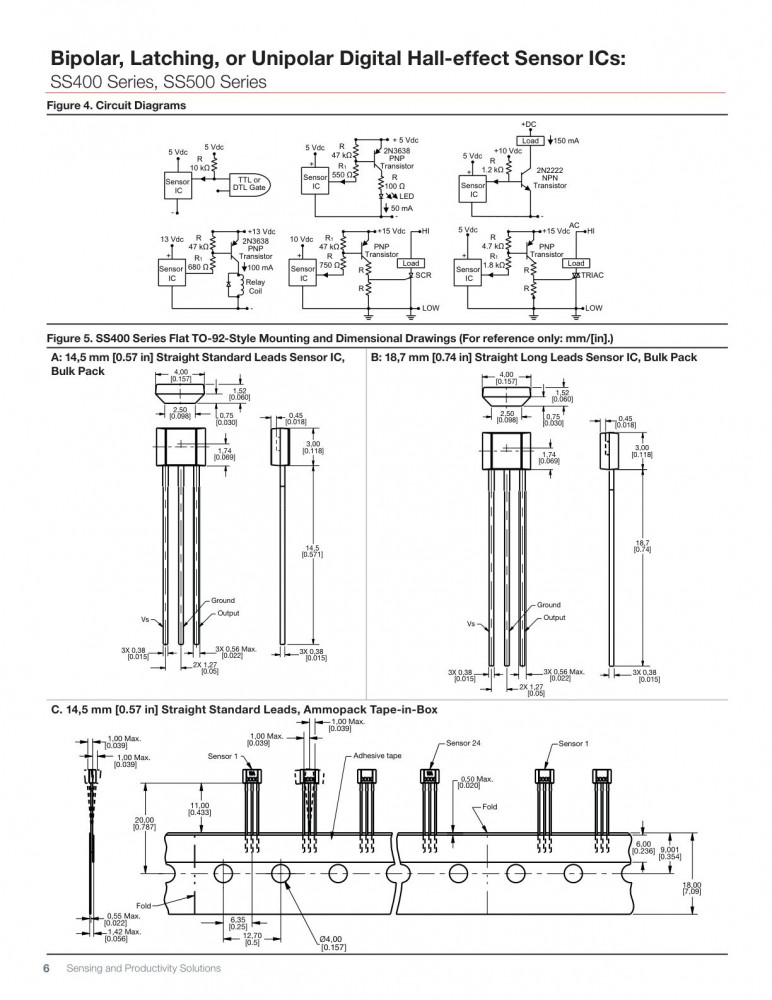 Honeywell SS461A datasheet page 6