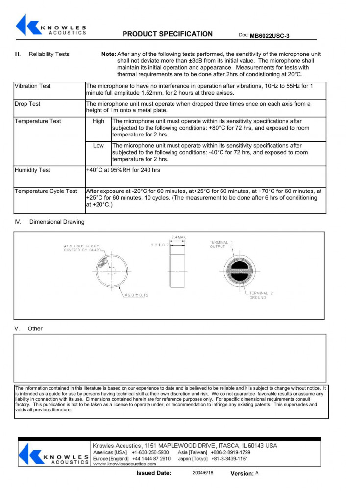 MB6022USC-3 specification page 2