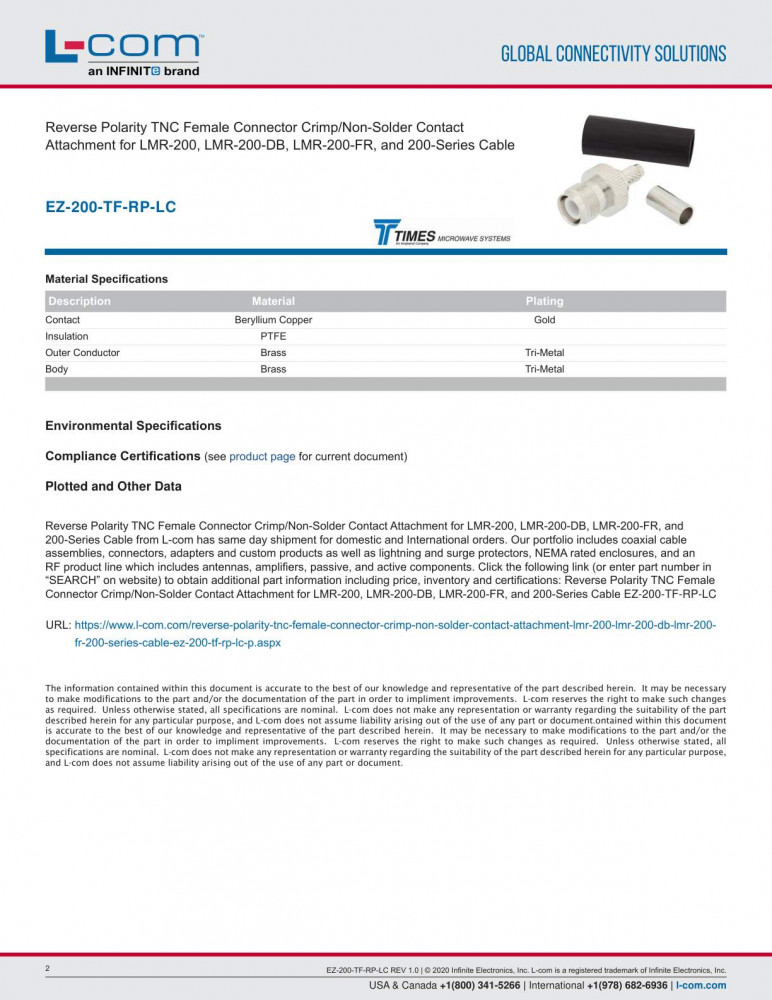 EZ-200-TF-RP-LC datasheet page 2