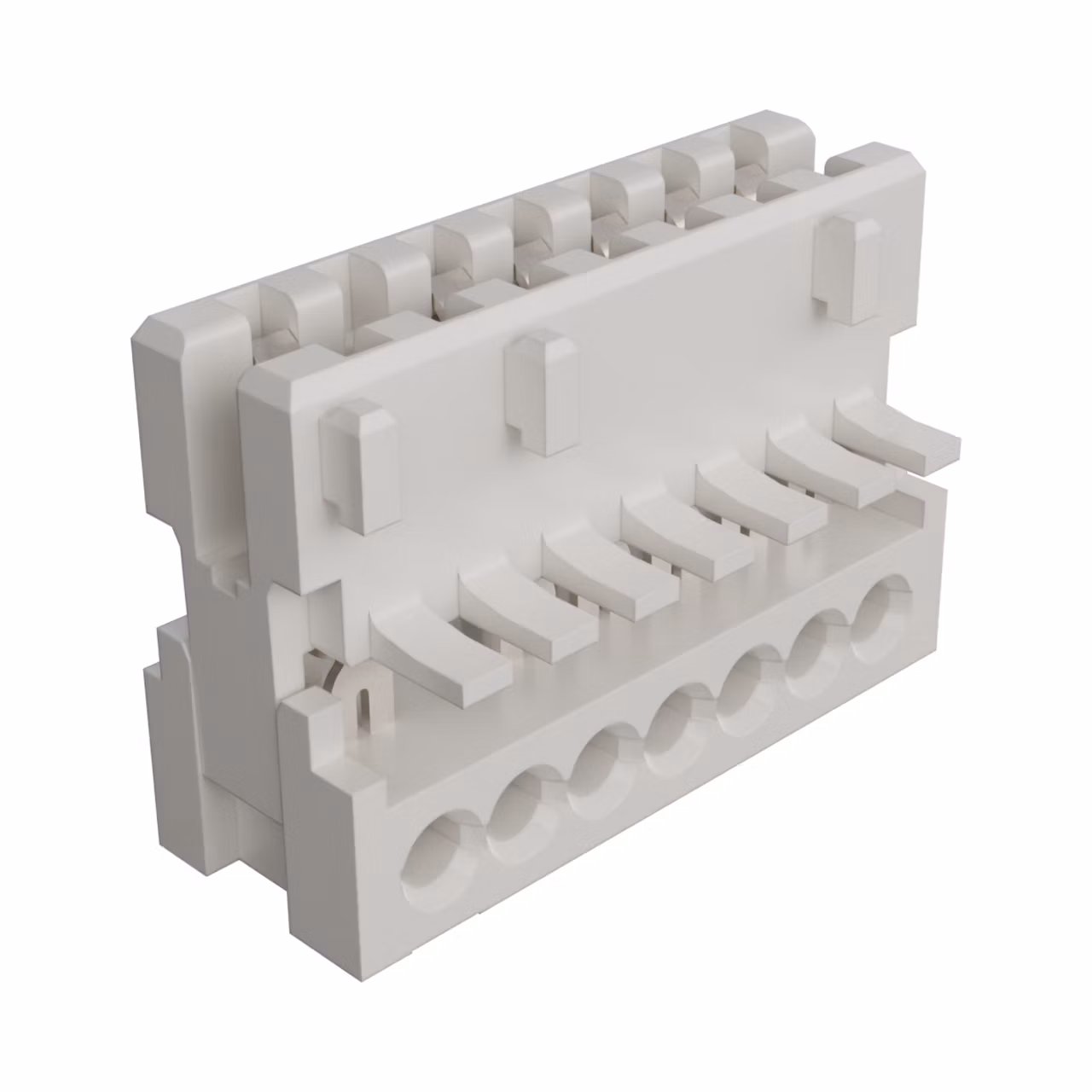 Appli-Mate RAST 2.5 IDT Housing, 2.50mm Pitch, Direct/Indirect, Female, 7 Circuits, Position Keys B, D and F Removed, Voided Circuit 4 and 6, Blue Color Stripe