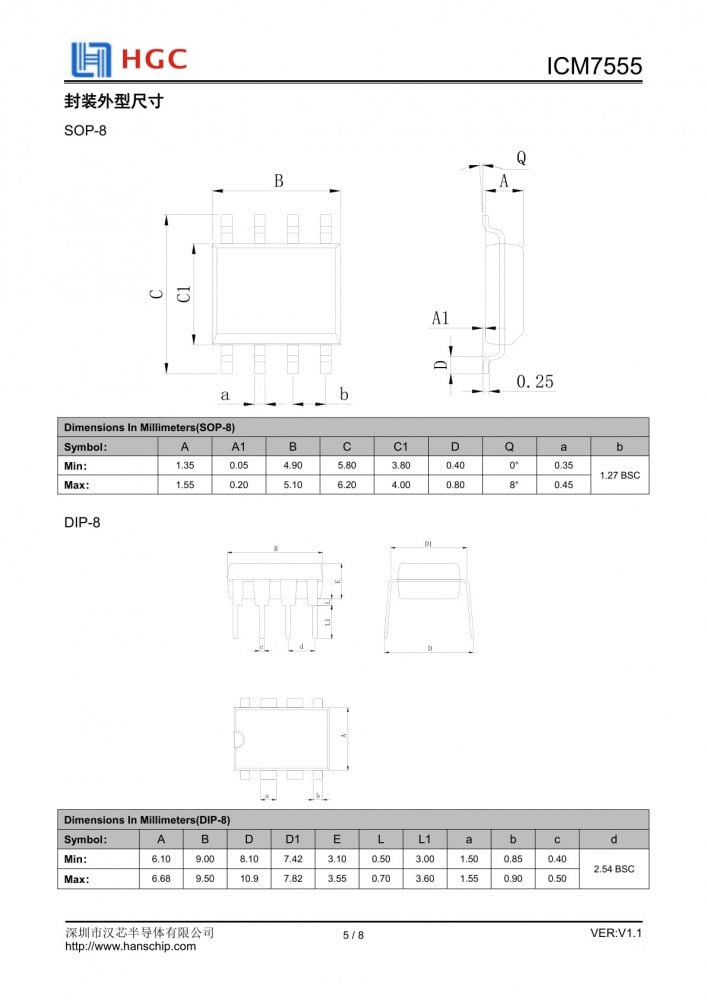 ICM7555DRG datasheet page 5