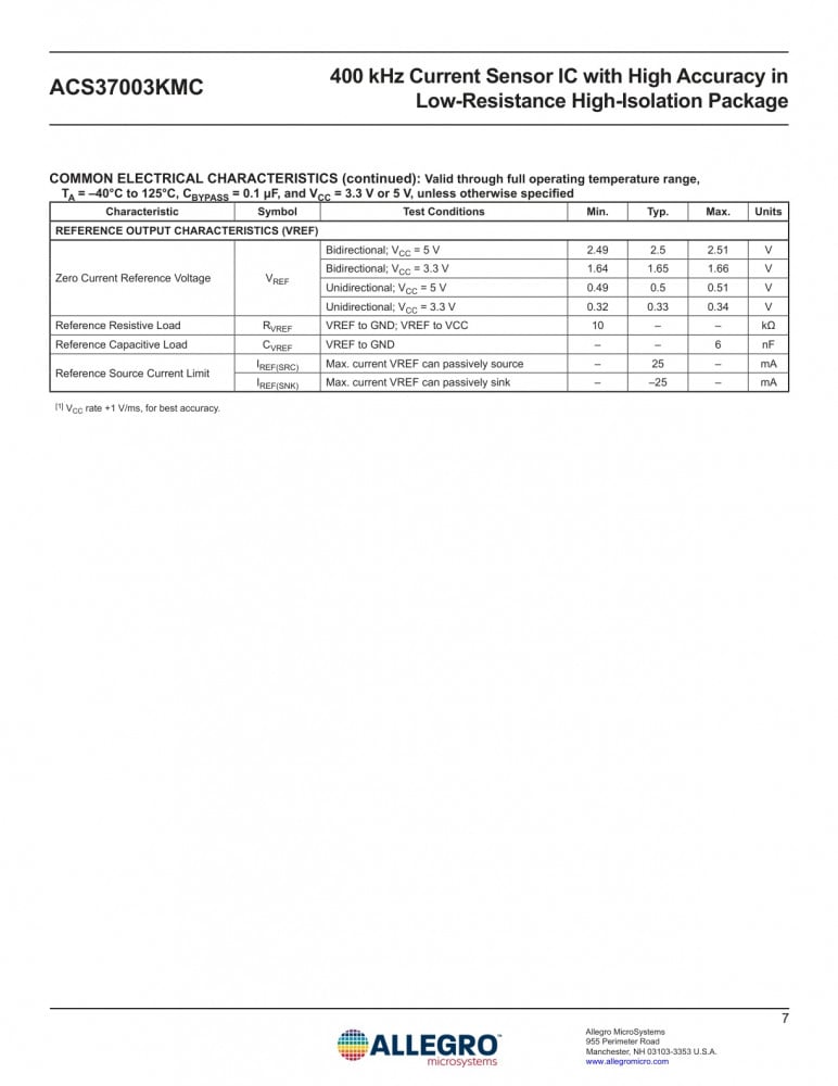 ACS37003 datasheet page 7