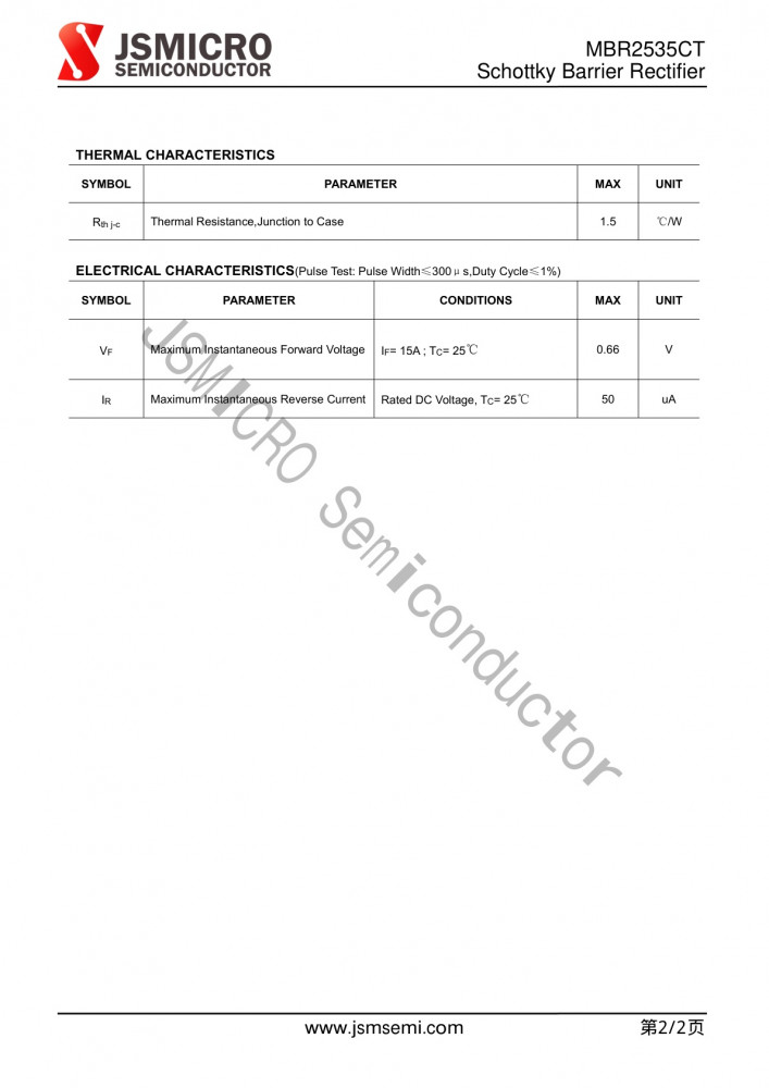 MBR2535CT datasheet page 2