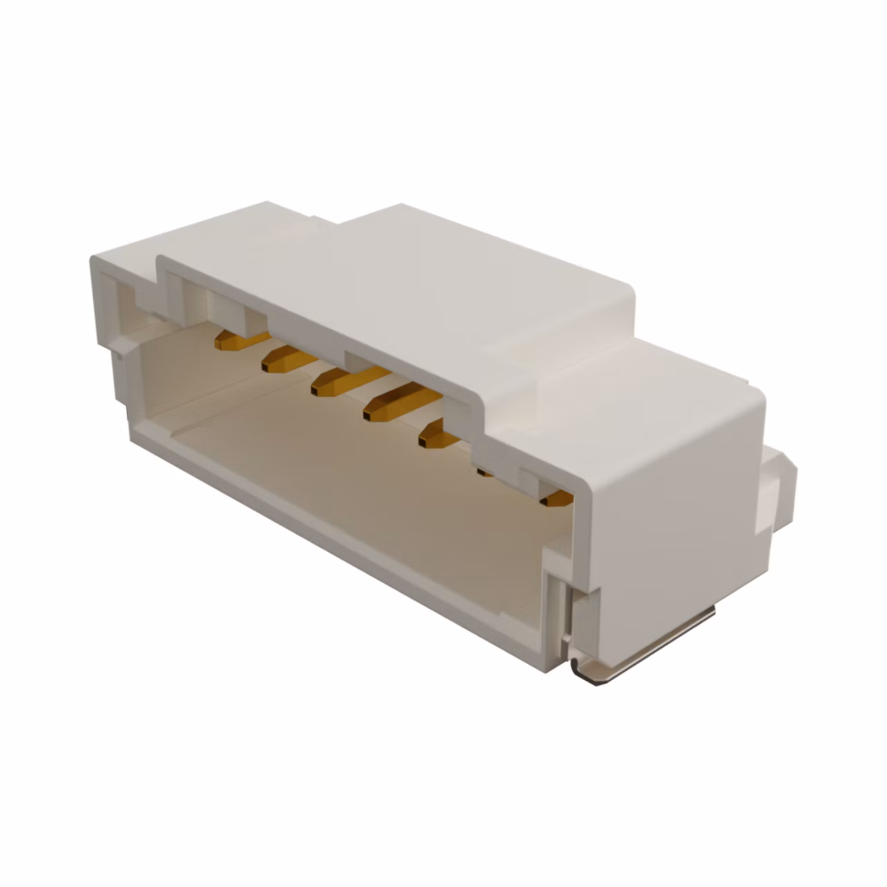 DuraClik Wire-to-Board Header, Single Row, Right-Angle, 7 Circuits, Gold  (Au) Plating, Natural for sale