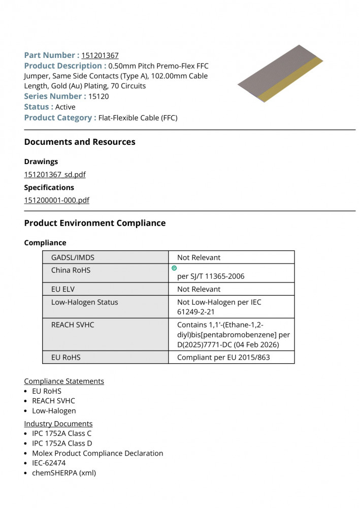 Product document preview, page 1