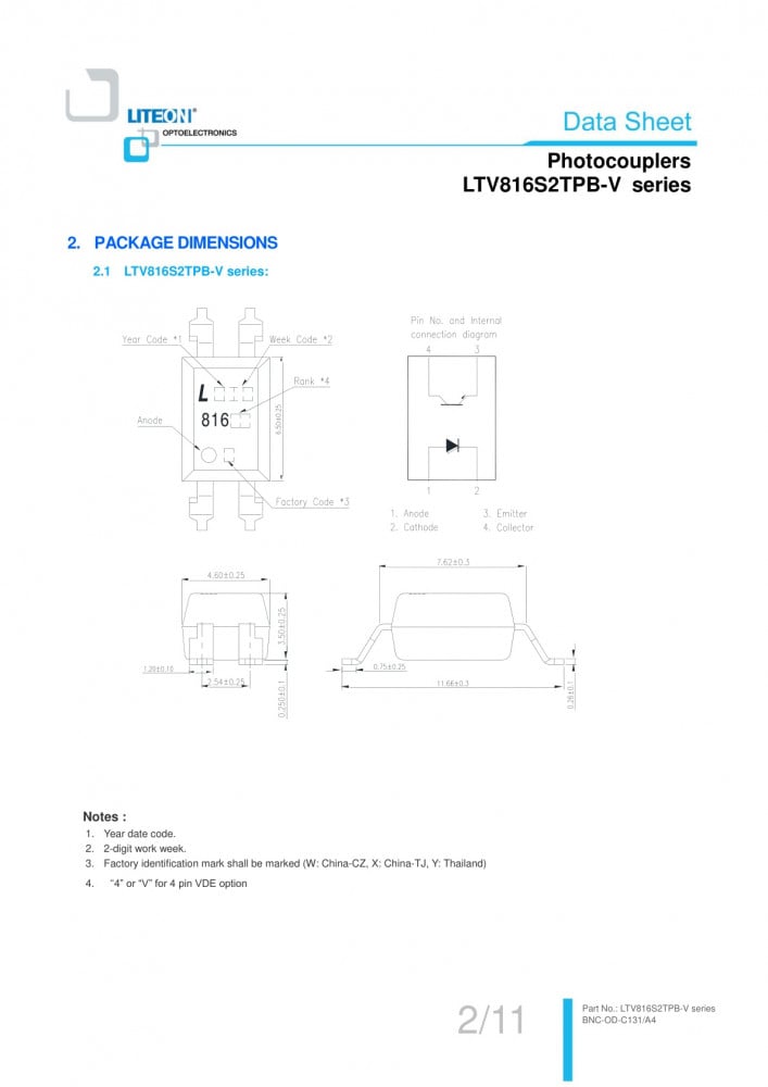 LTV816S2TPB-V datasheet page 3