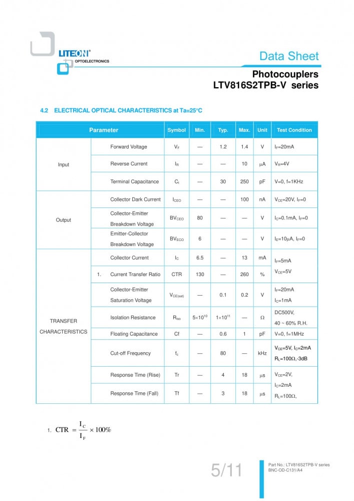 LTV816S2TPB-V datasheet page 6