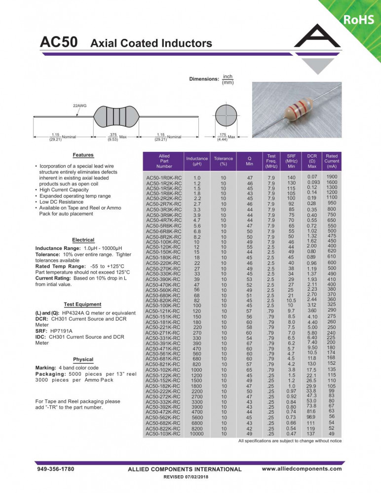 AC50 series product document image