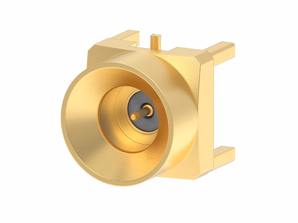 SMP Plug, Straight, Smooth Bore, Catchers Mitt, PCB, Surface Mount and Through Hole, Tape and Reel with Pick-and-Place Tape, 50 Ohms for sale
