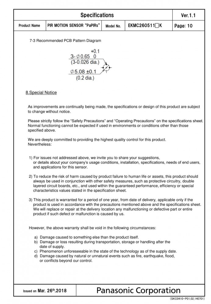 EKMC2605112K specification page 10