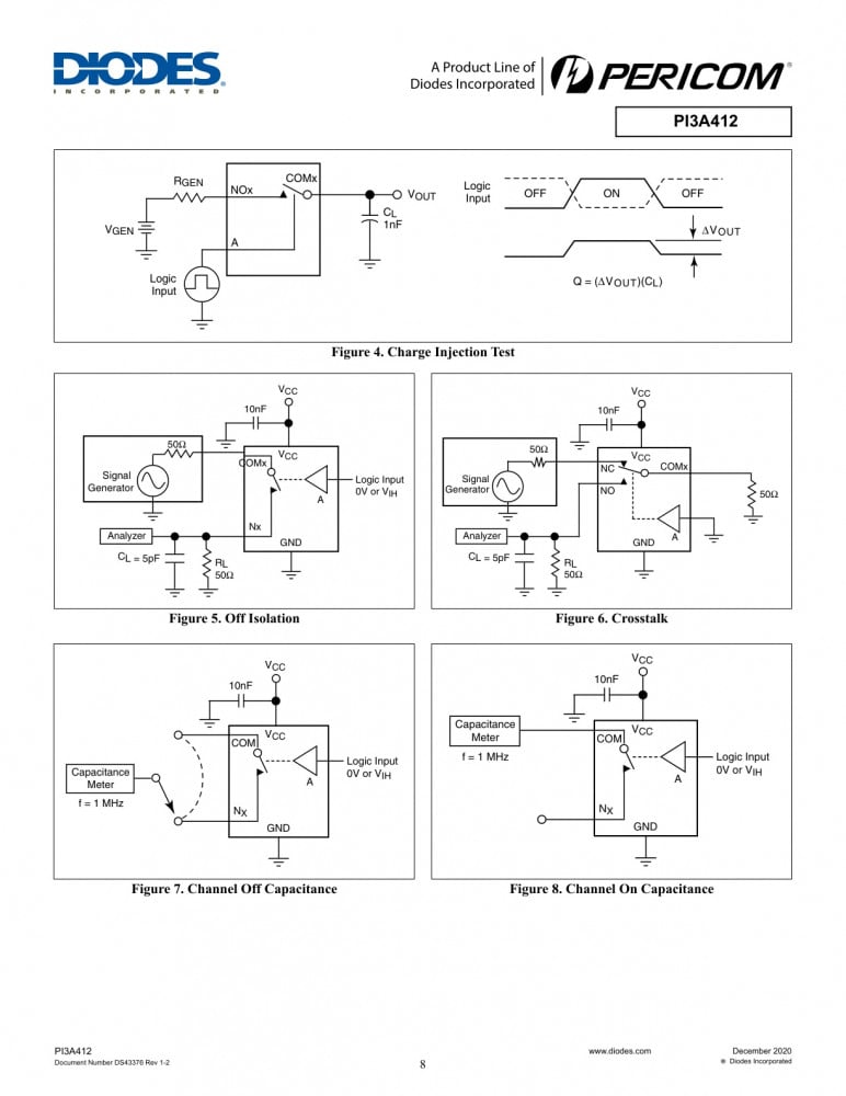 PI3A412ZHEX datasheet page 8