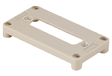 Heavy-Duty Standard (STD) Double Lever Surface Mount Housing, Die-cast Aluminum, with 2 Levers, with Gasket, Size 16B «77x27», Pg21 Thread, High Construction, Grey