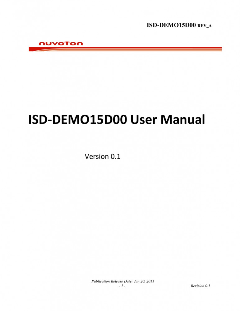 NU-ISDMINUSB documentation page 1