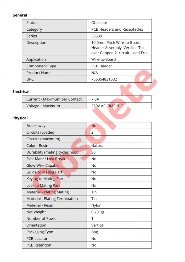 Molex 365390008 technical document image 2