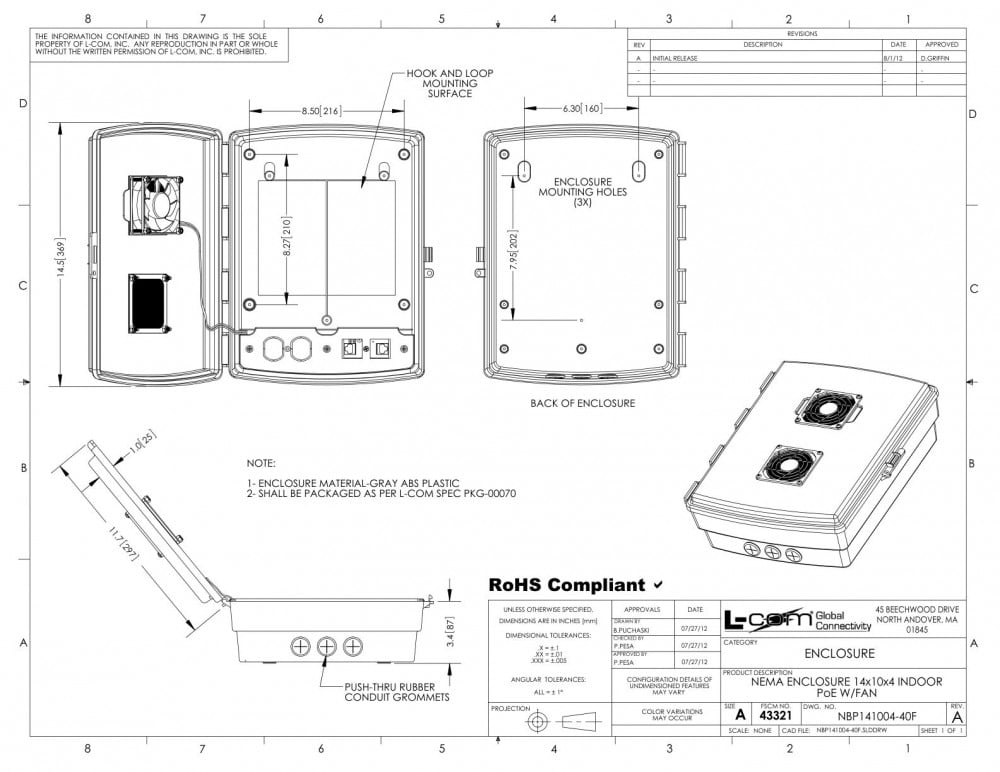 L-com NBP141004-40F technical document page