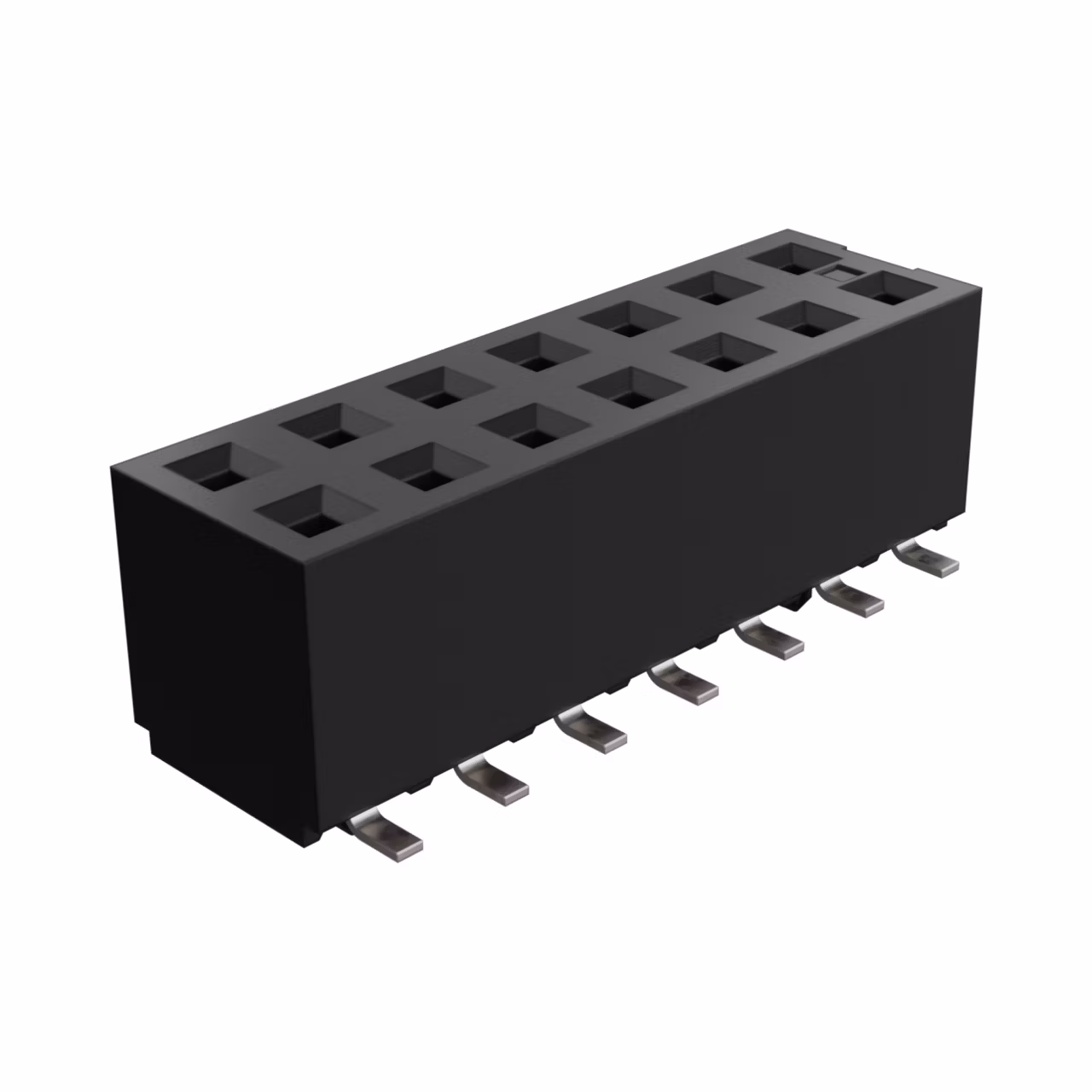 Milli-Grid Receptacle, Surface Mount, Vertical, Top Entry, with Plastic Pegs, without Cap, Tube, 2.50µm Tin (Sn) Plating, 40 Circuits, Lead-Free