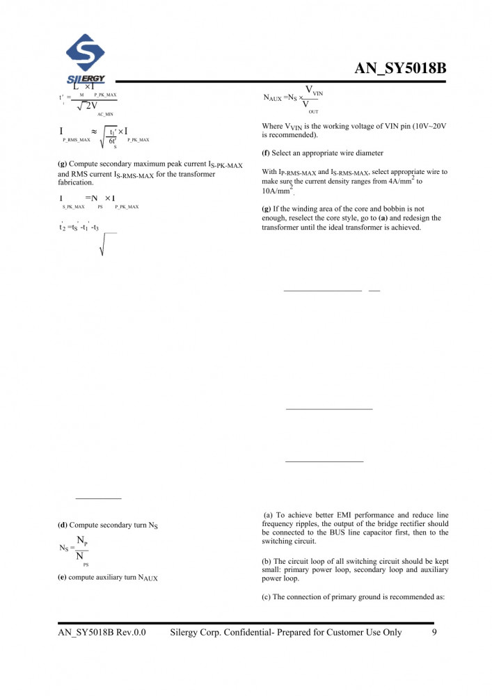 SY5018B datasheet page 9
