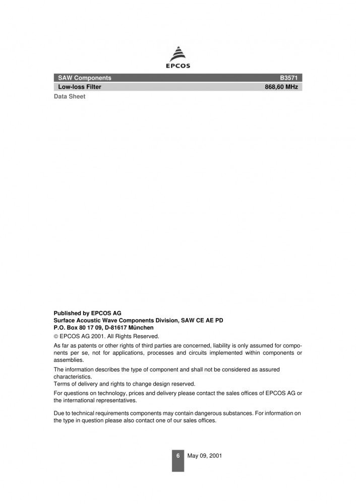 B3571 data sheet page 6